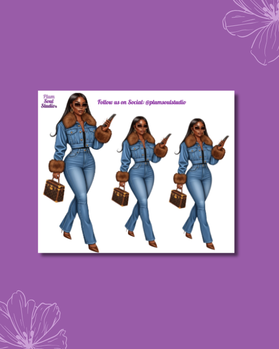 Jean Day Mini Sticker Sheet – Plum Soul Studio